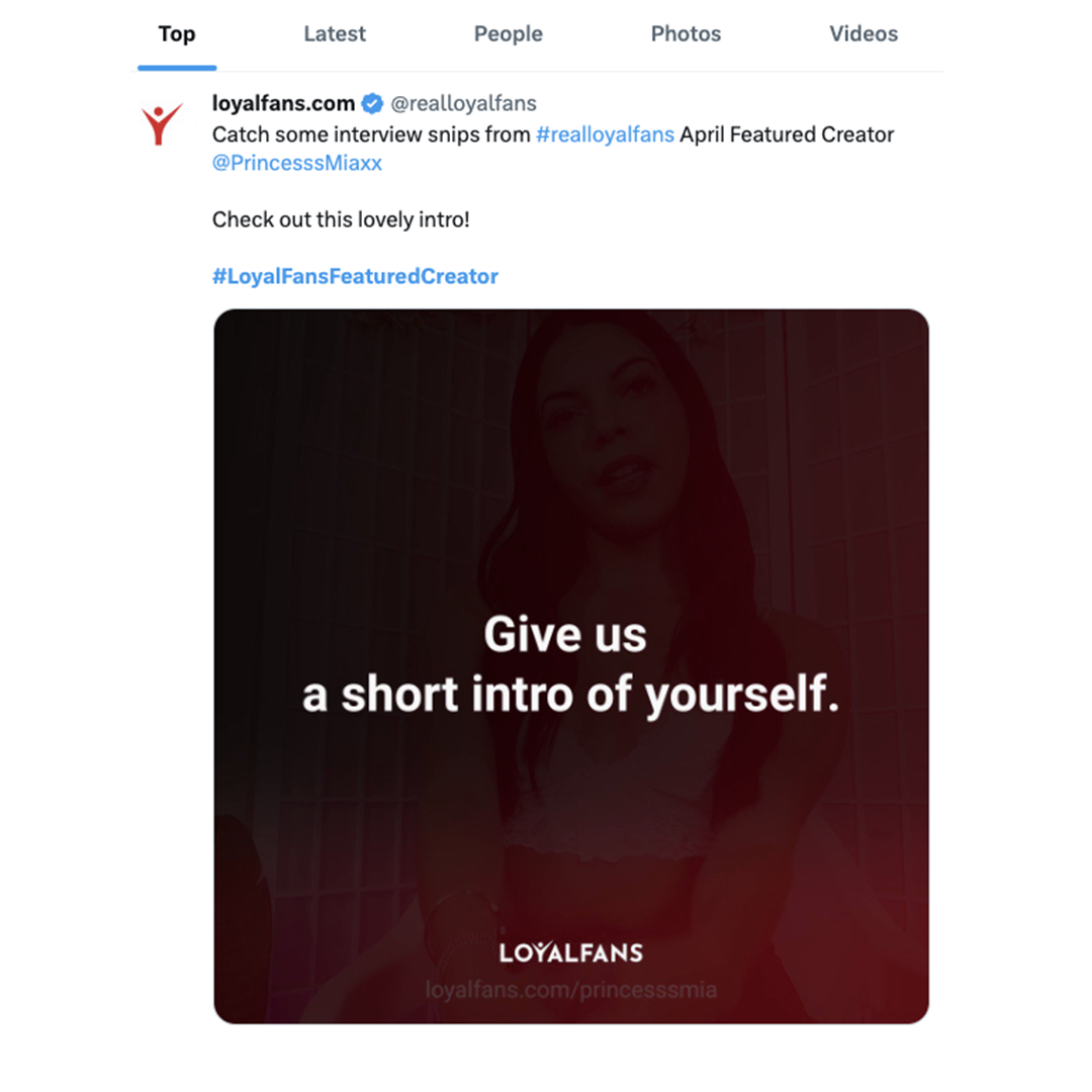 Check Out the #LoyalFansFeaturedCreator Thread! – LoyalFans