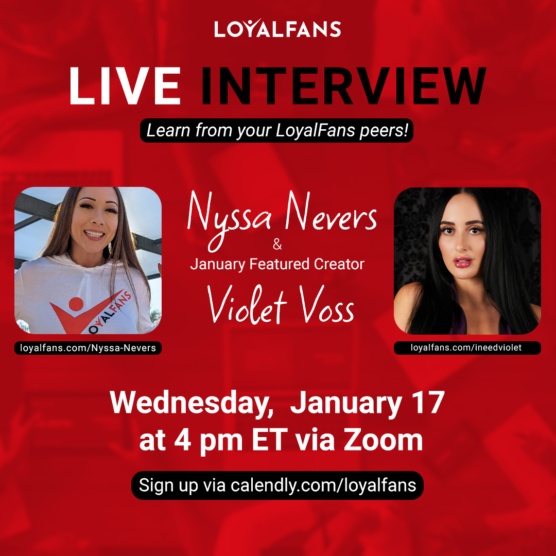 Violet Voss: LoyalFans’ ‘Featured Creator’ for January 2024 💜 – LoyalFans